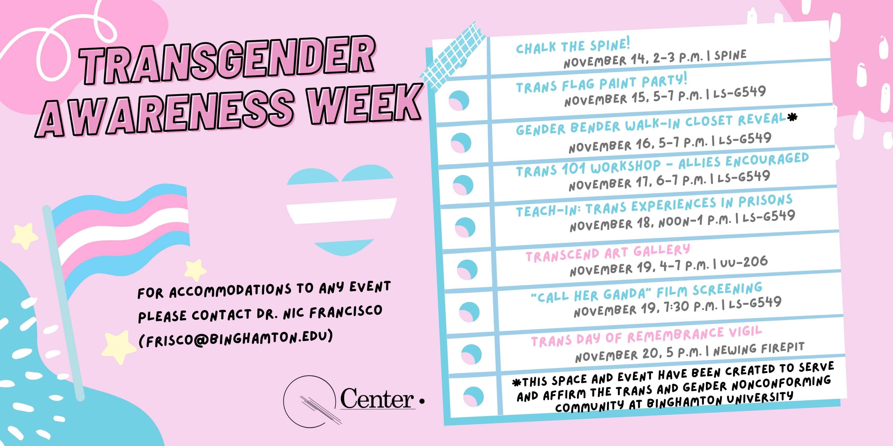 Transgender Awareness Week - LGBTQ Center | Binghamton University