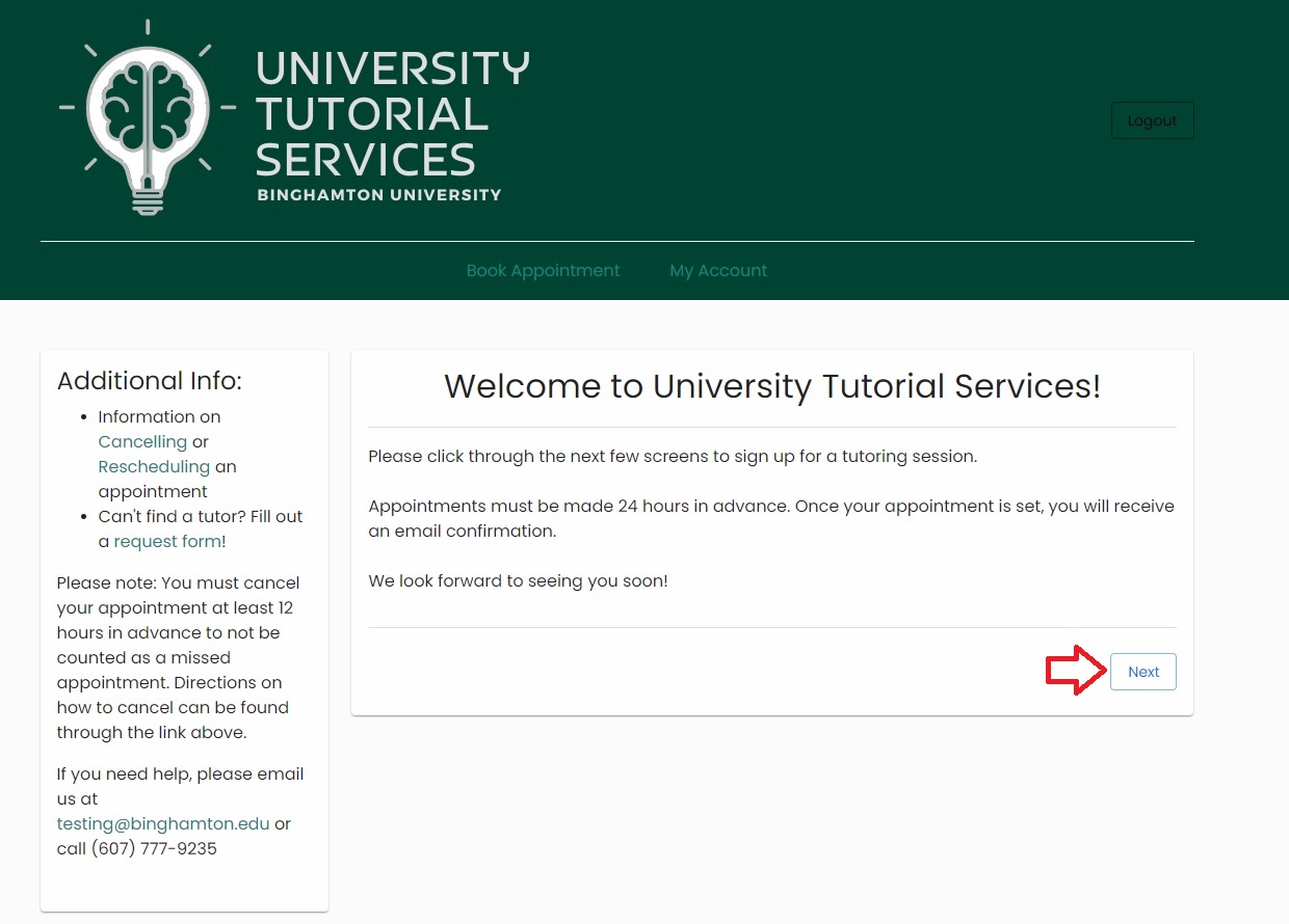 Signing Up For Tutoring | University Tutoring Services | Binghamton ...